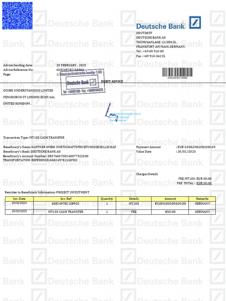 Debit Advice 3TT | PDF