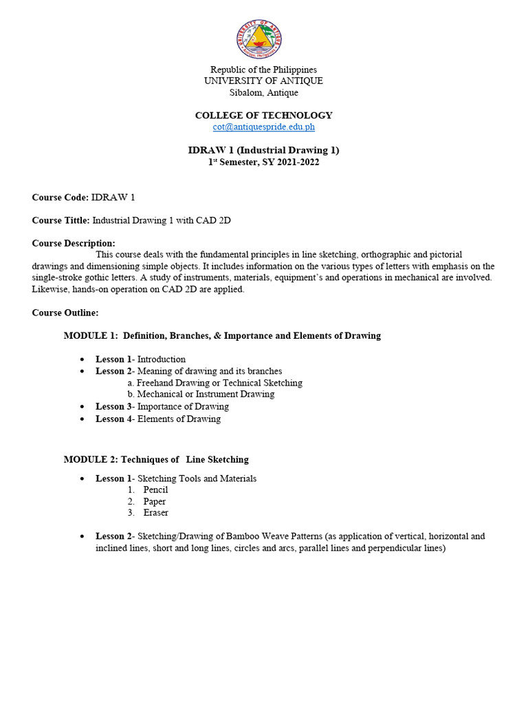 Idraw 1 Module | PDF | Occupational Safety And Health | Rectangle