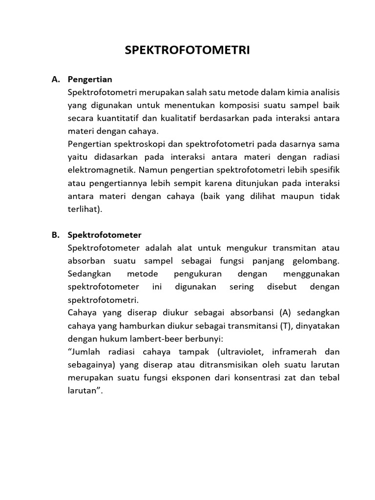 SPEKTROFOTOMETRI | PDF
