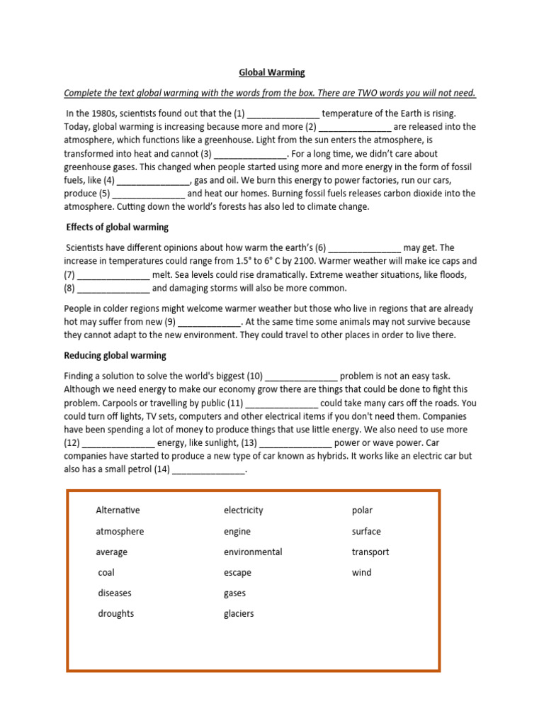 Global Warming | PDF | Climate Change | Greenhouse Effect