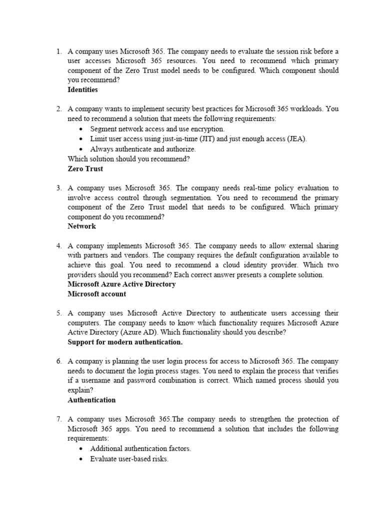 MS900 Practice Assessment | PDF | Cloud Computing | Computer Security