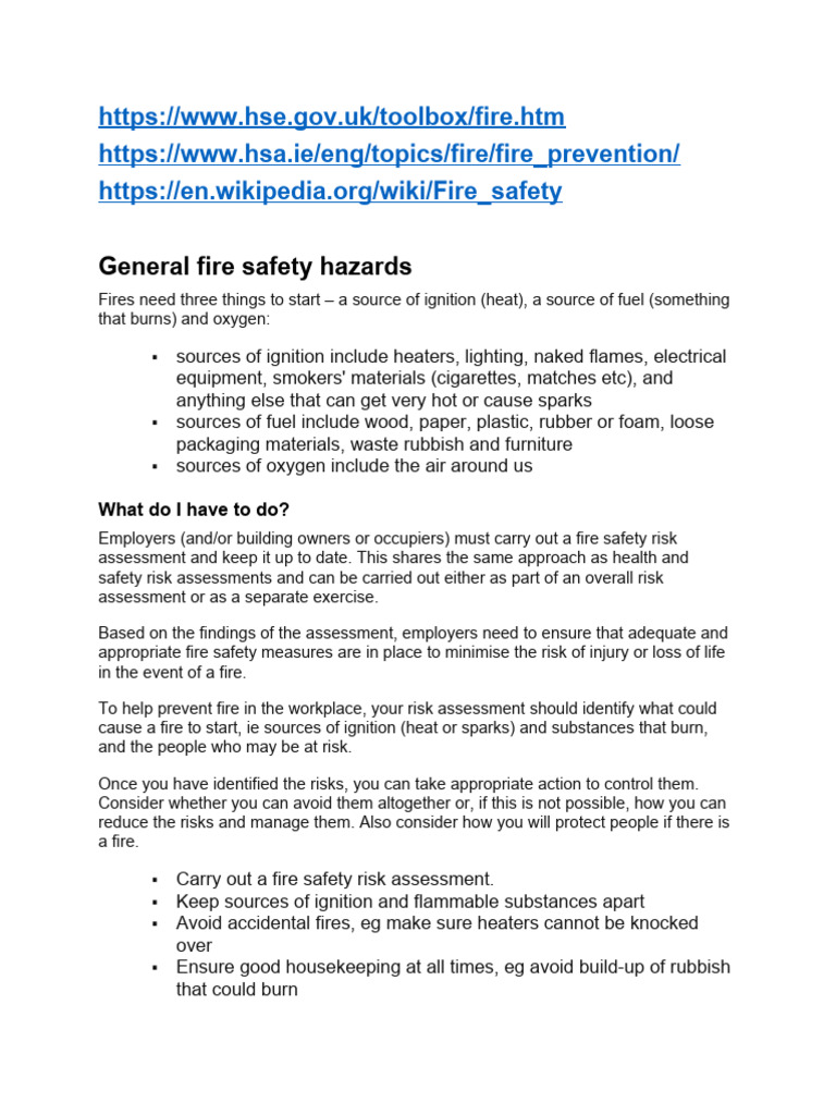 Fire Safety | PDF | Fires | Fire Safety