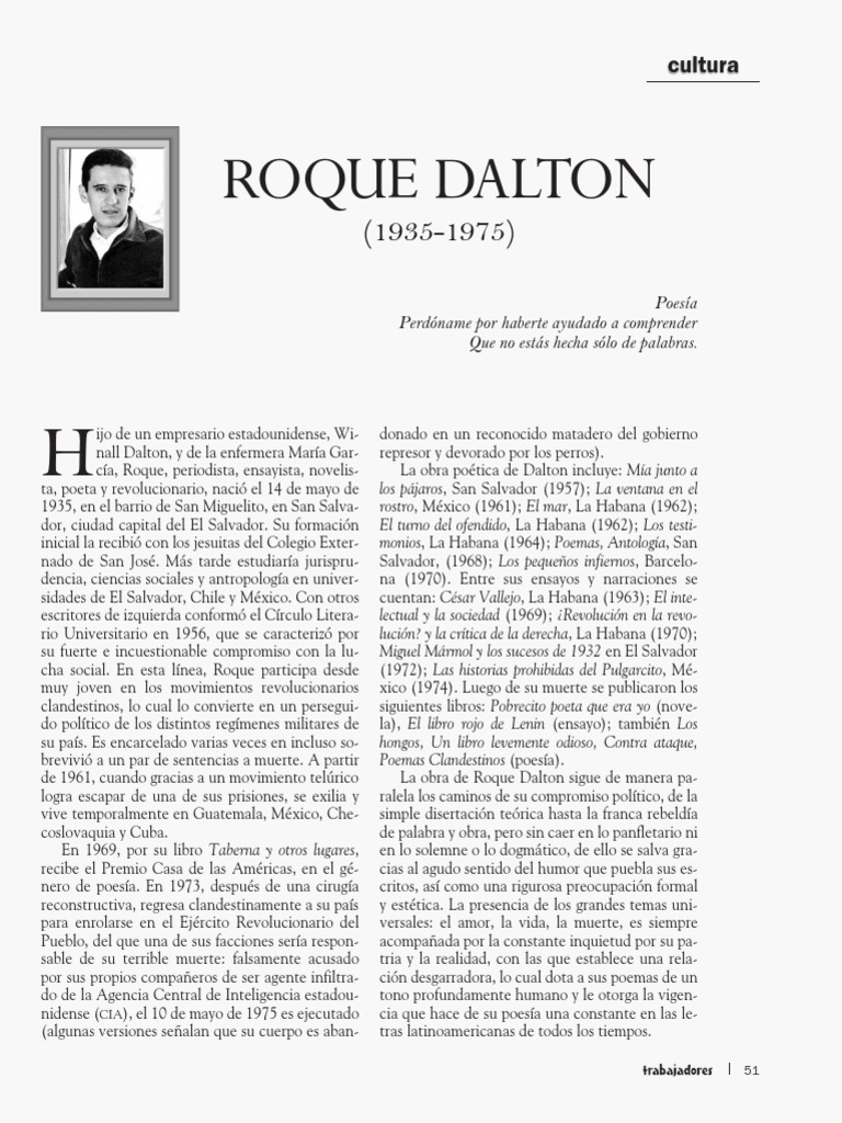 Biografia de Roque Dalton | PDF | Política (general)