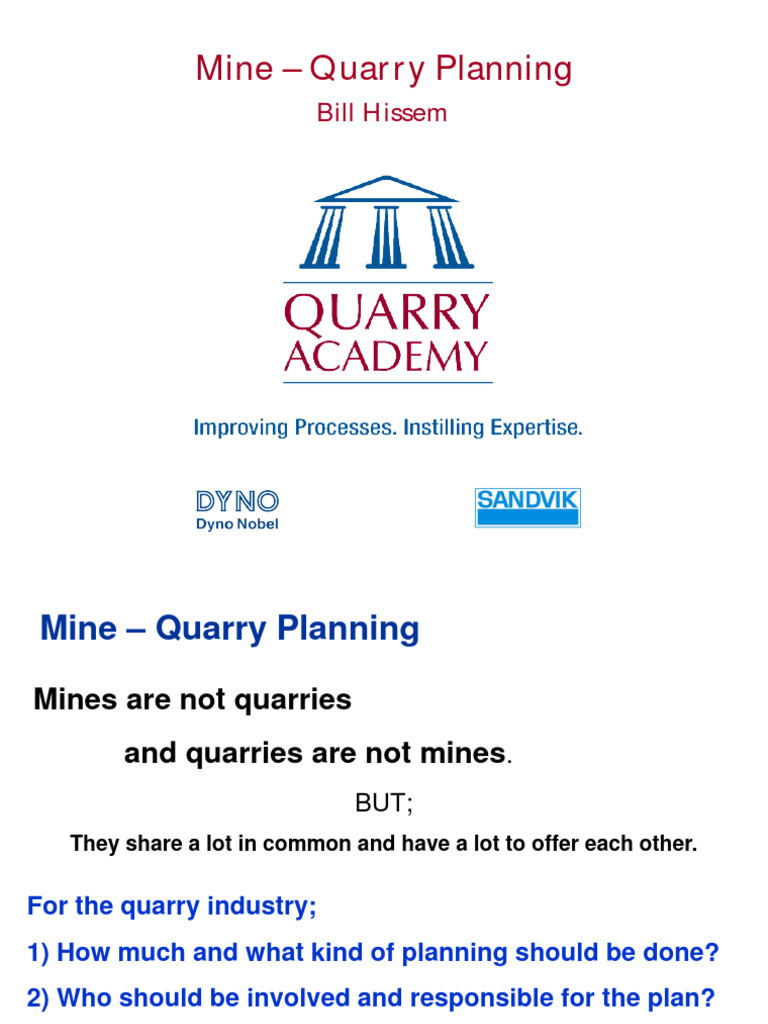 Mine Quarry Planning | PDF | Mining | Economies