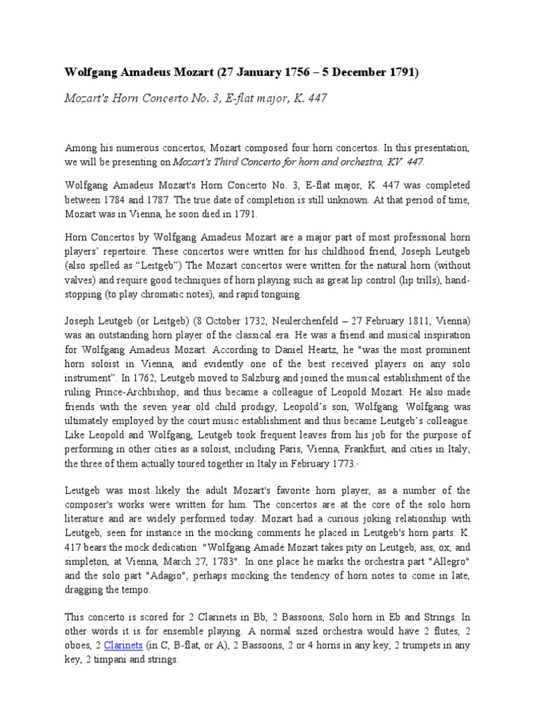 Mozart | PDF | Wolfgang Amadeus Mozart | Compositions