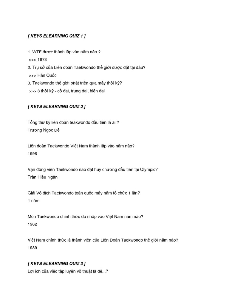 Teakwondo Elearning | PDF