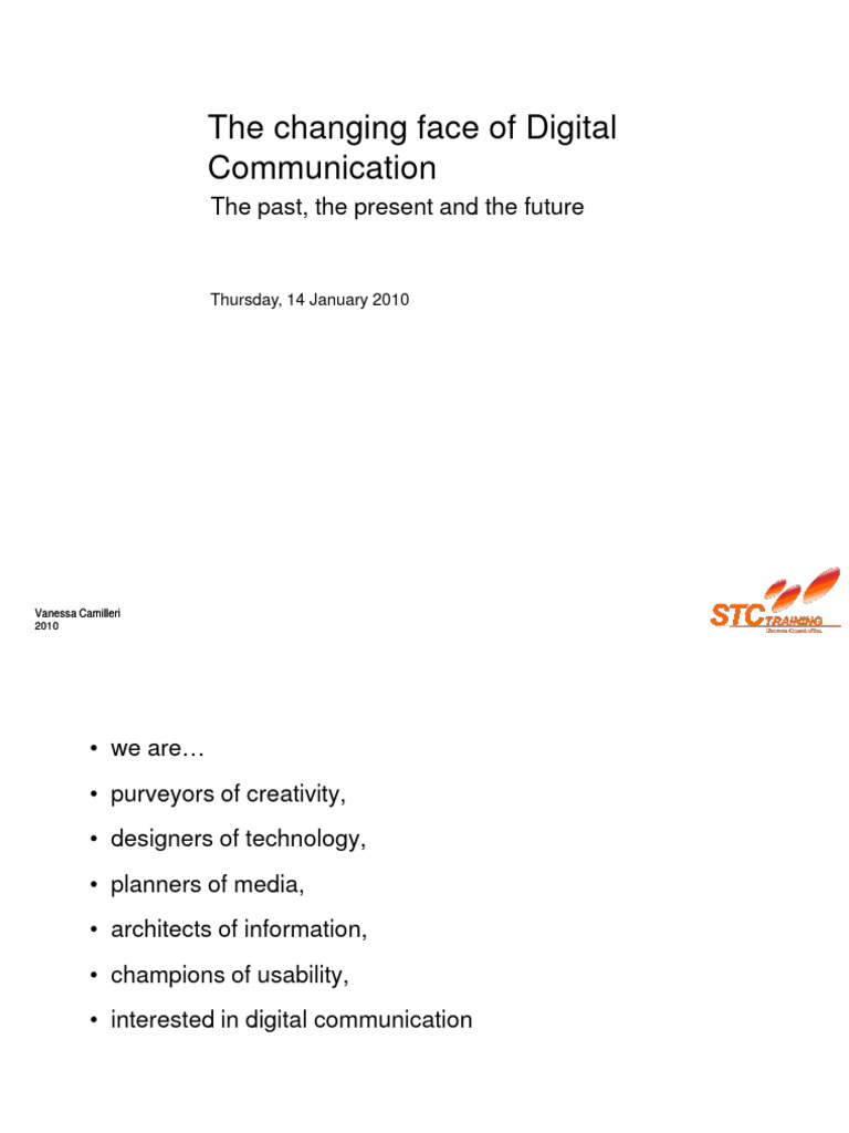 Changing Face of Digital Communication Slides | PDF | Multimedia | New ...