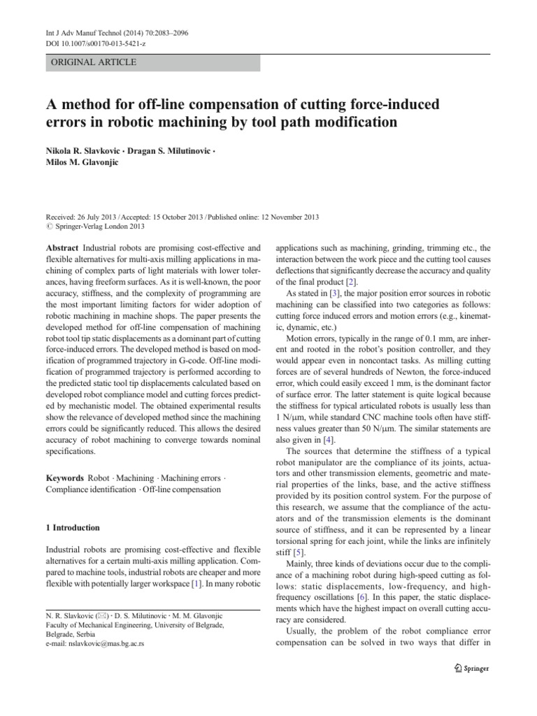 A Method For Off-Line Compensation of Cutting Force-Induced Errors in Robotic Machining by Tool ...