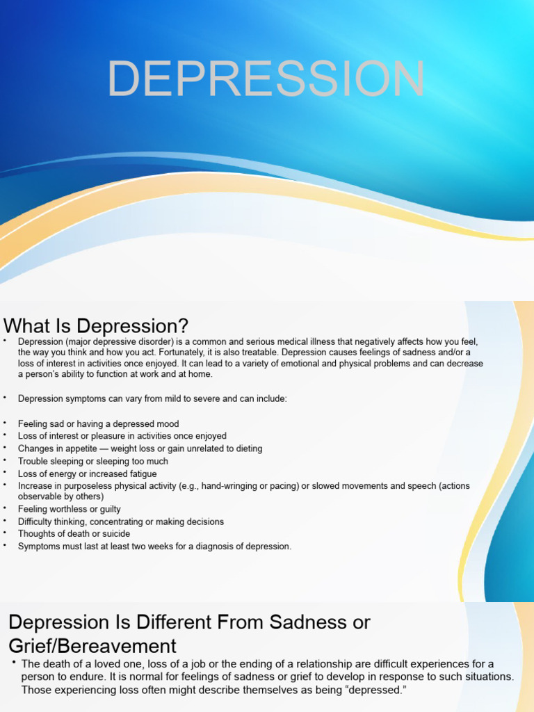Depression | PDF | Major Depressive Disorder | Grief