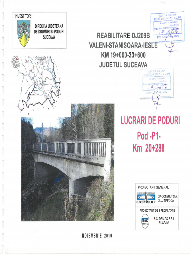 PT - POD P1 KM 20+288 Partea Desenata 1 | PDF