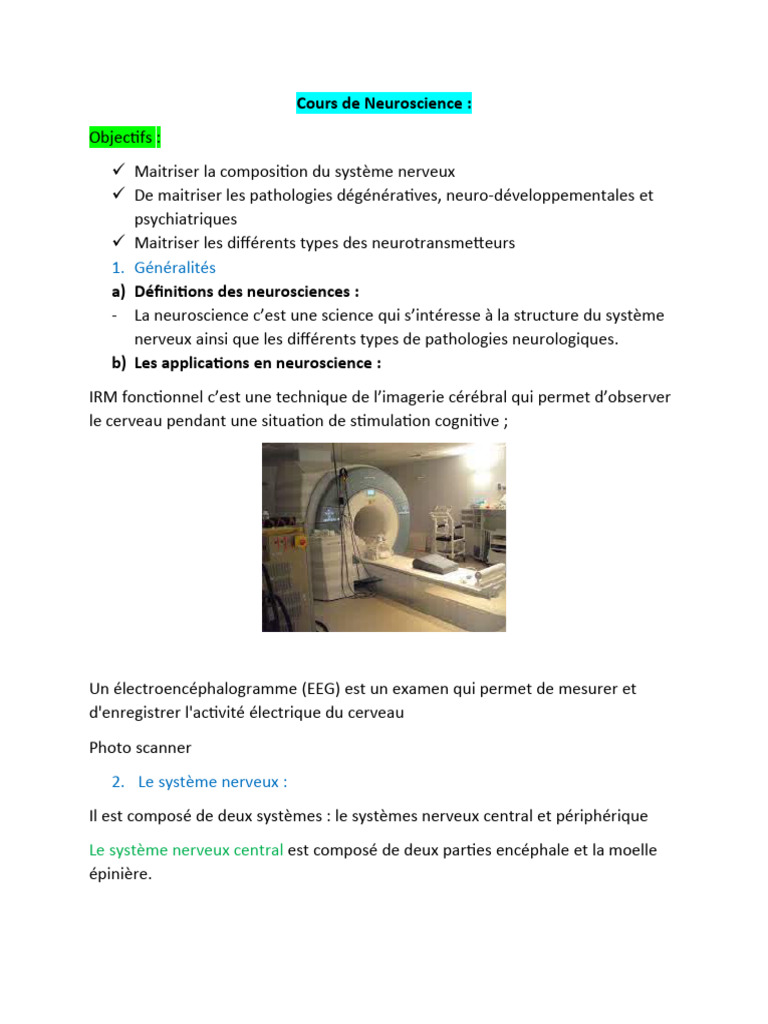 Résumé Neuro-2 | PDF