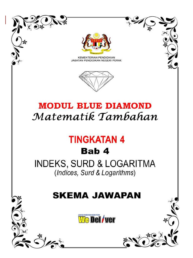 t4 Bab 4 Indeks, Surd Dan Logaritma Modul Blue Diamondskema | PDF