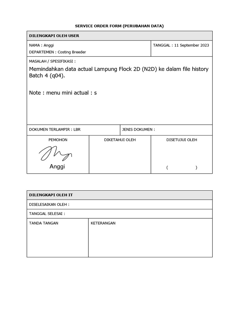 Form Transfer Lampung n2d - 2023 | PDF