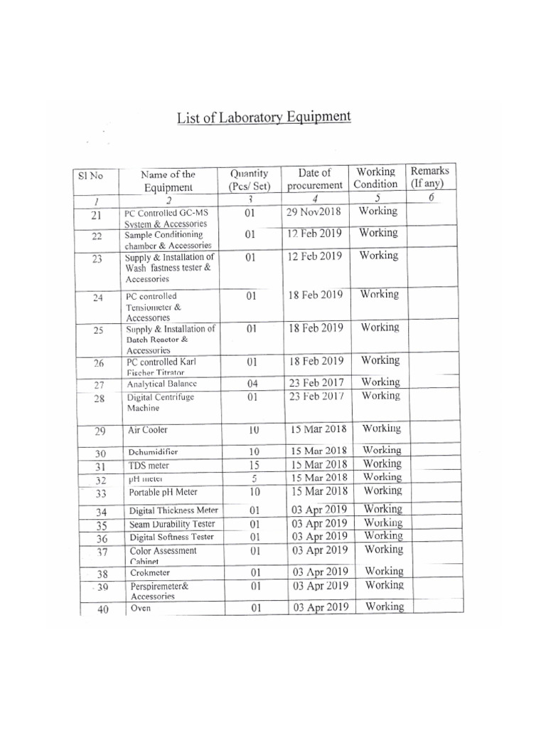 Laboratory Equipment 2 | PDF