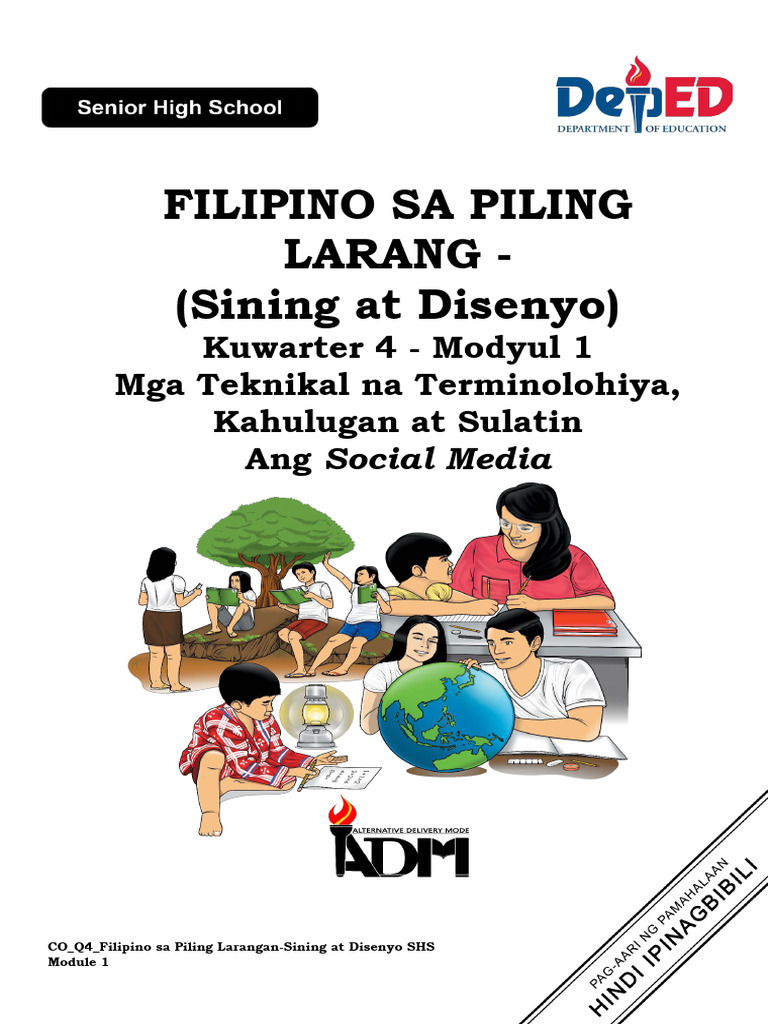 Q4 - M1 - Filipino Sa Piling Larang Sining at Disenyo | PDF