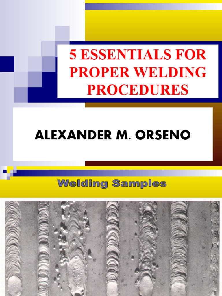 Welding Procedure Essentials Guide | PDF | Construction | Welding
