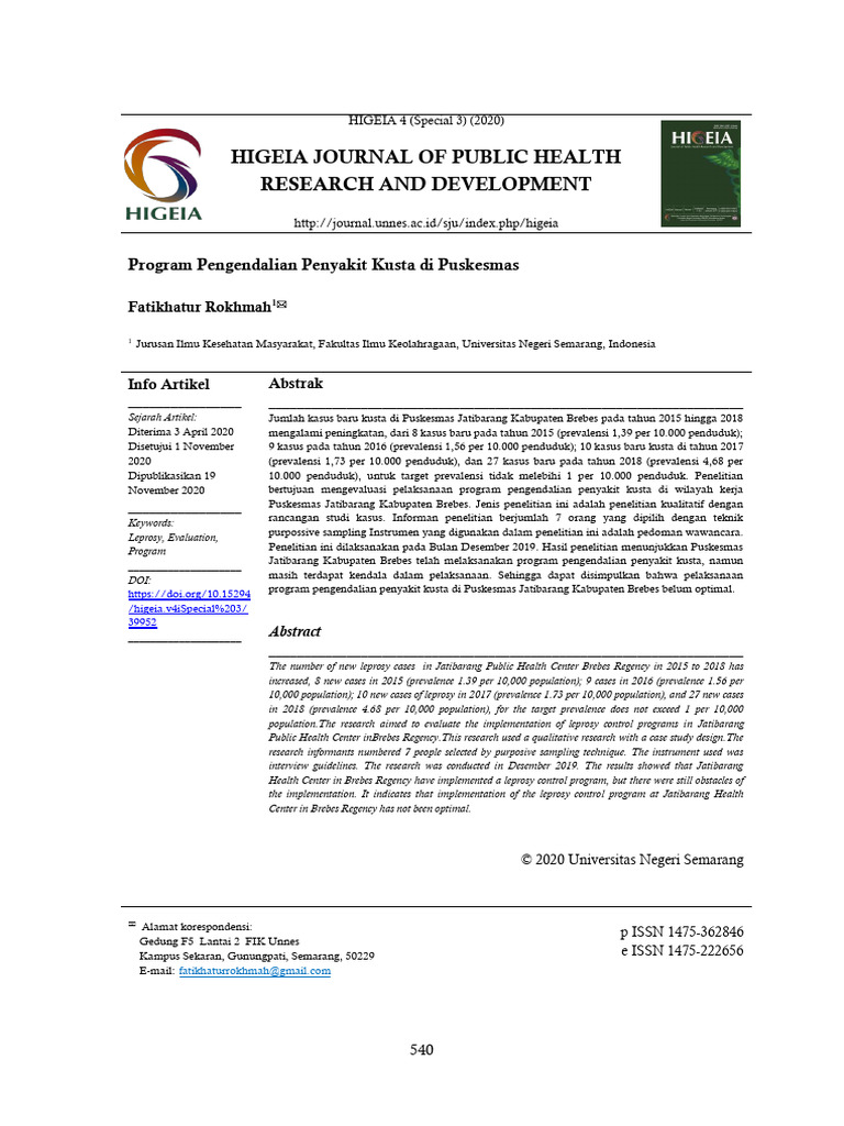 Evaluasi Program Kusta di Brebes | PDF