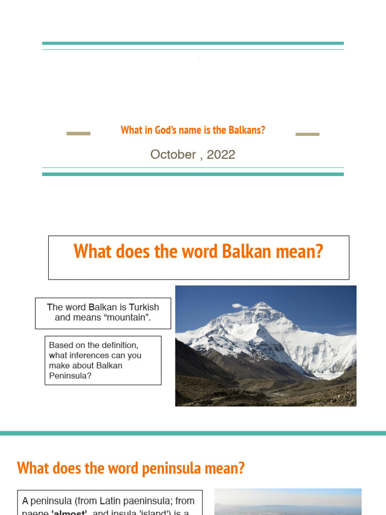 What in God's Name Is The Balkans? Geography | Download Free PDF ...