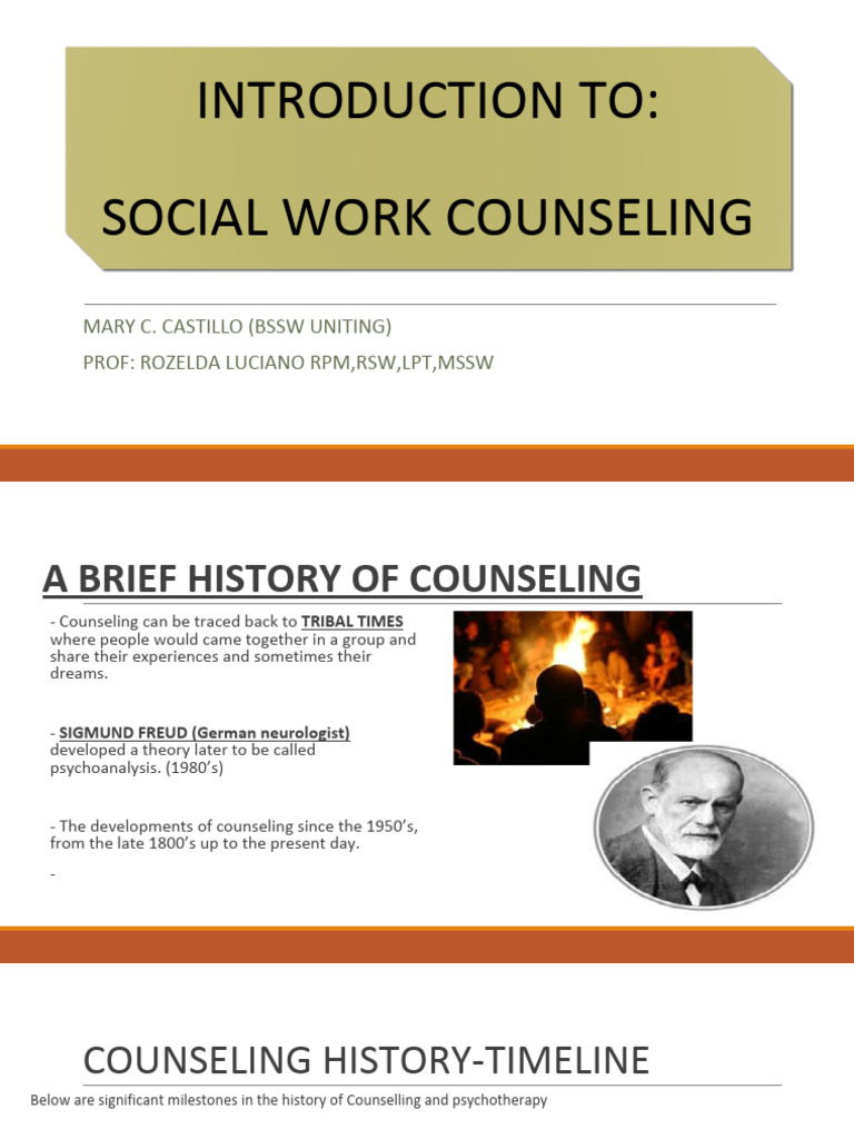 Introduction of Social Work Counseling | PDF | Psychotherapy | Rational ...