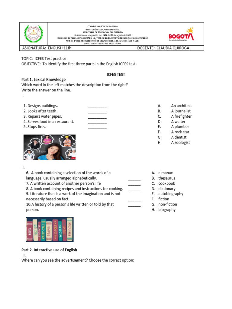 ICFES Test 1 2 3 4 | PDF | Anne Frank