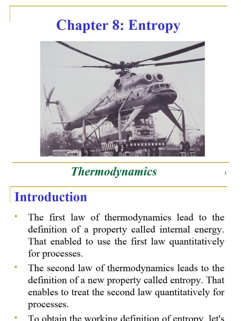 Chapter 8 Entropy | PDF | Heat | Second Law Of Thermodynamics