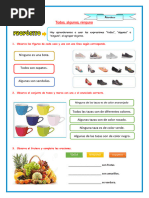Ficha de Trabajo: Clasificación de Objetos Por Su Tamaño, Color y Forma ...