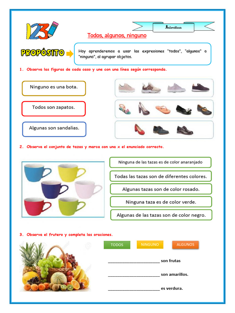 Ficha Mat Todos, Agunos y Ninguno | PDF