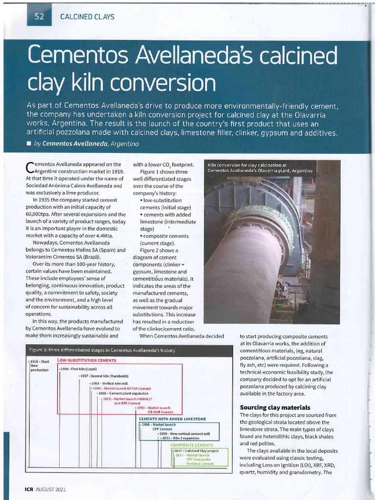 Article - Cementos Avellaneda's Calcined Clay Kiln Conversion - ICR Aug ...