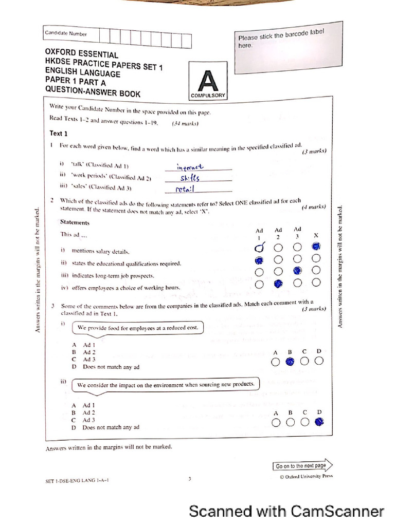HKDSE Pass Paper | PDF