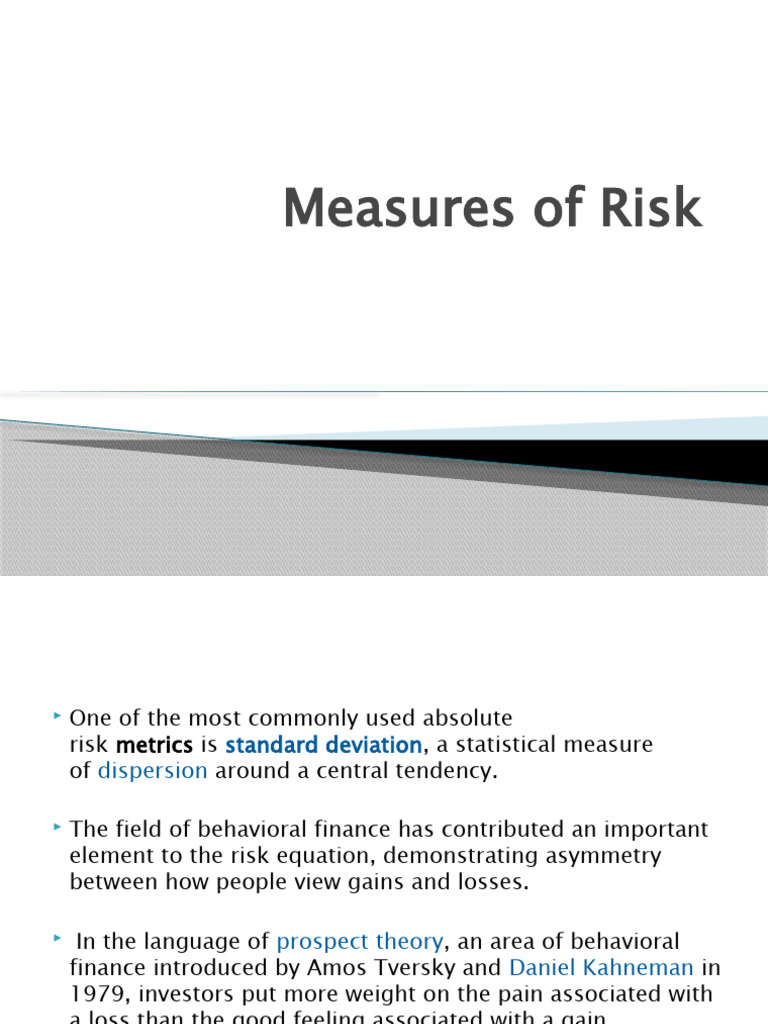 Measures of Risk | Download Free PDF | Risk | Investing