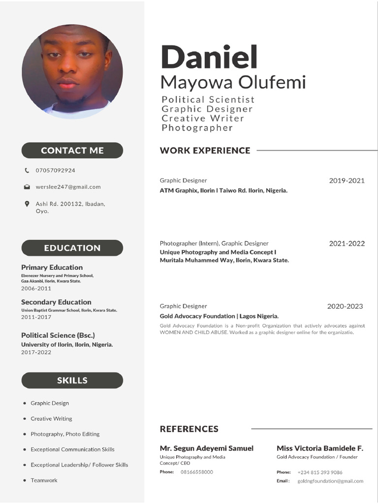 Daniel Mayowa - Resume | PDF