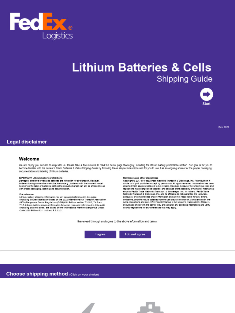 Lithium Battery Shipping Tool | PDF | Cargo | Dangerous Goods