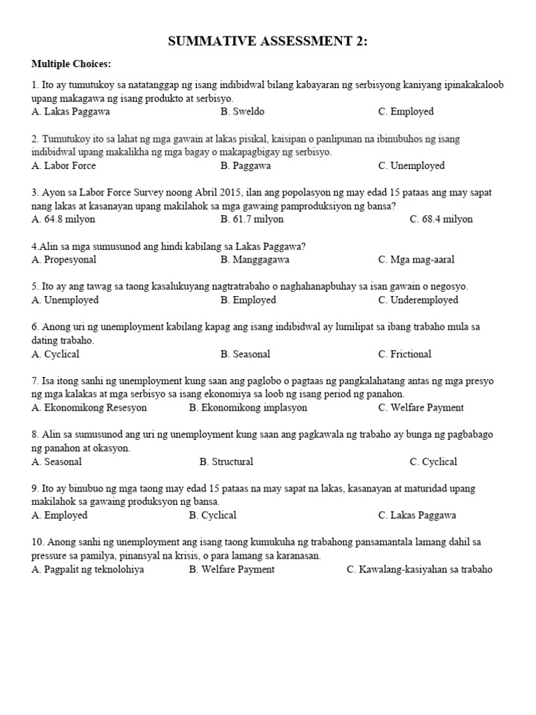 Summative Assessment 2 | PDF