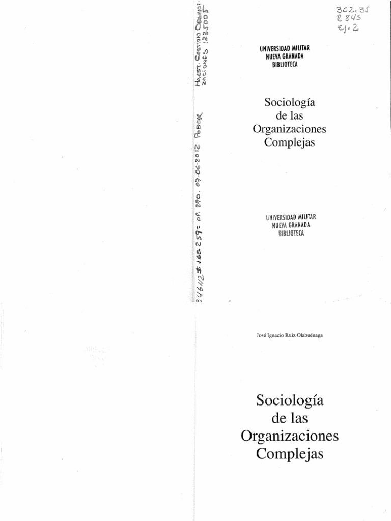 Sociologia de Las Organizaciones | PDF