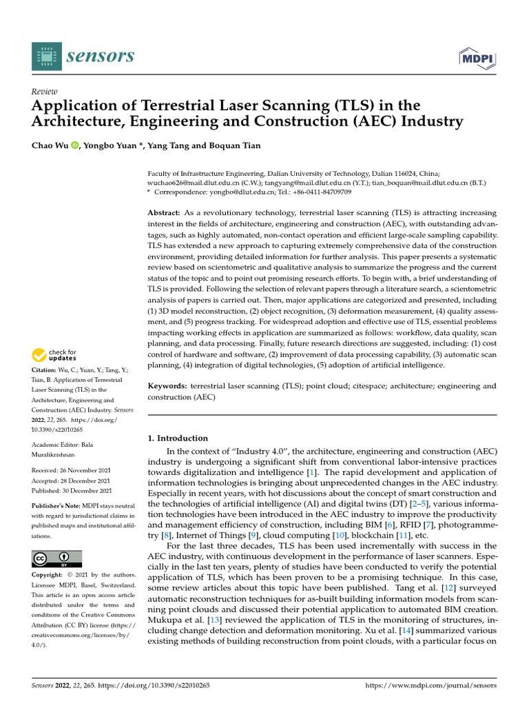 Application of Terrestrial Laser Scanning TLS in T | PDF | Image ...