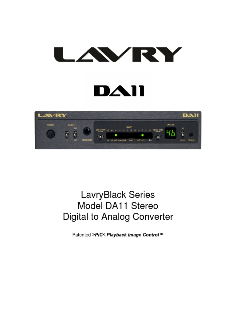 Lavry Da11 Manual | PDF | Information And Communications Technology | Electronics