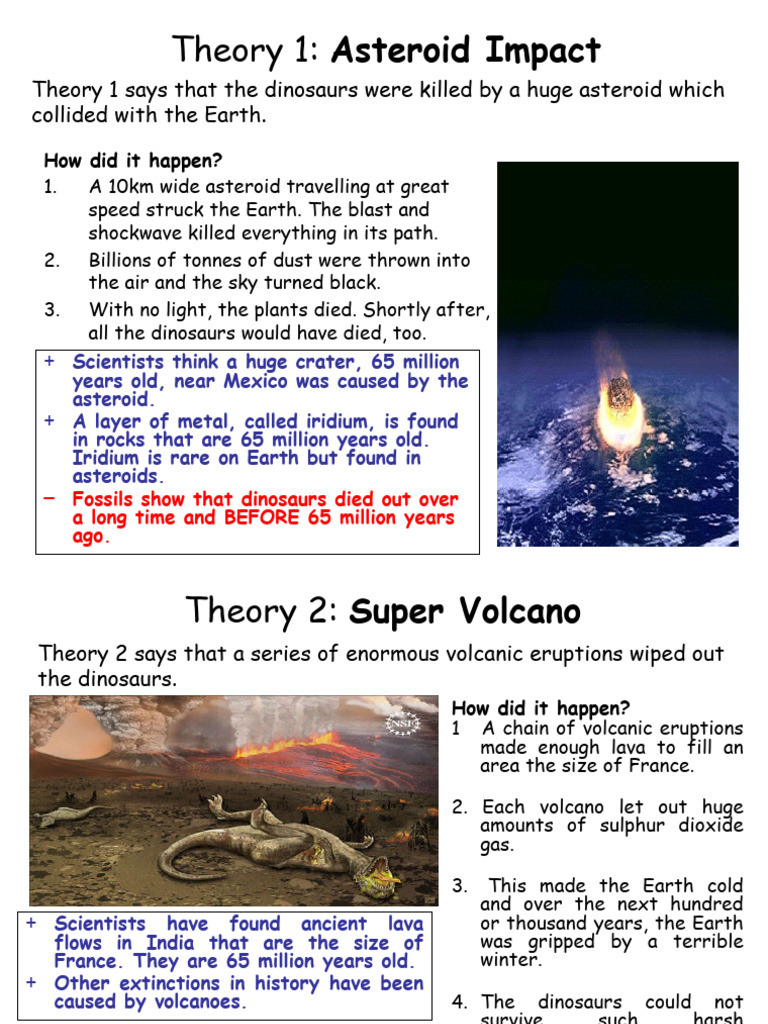 Dinosaur Extinction Theories | PDF | Volcano | Dinosaurs