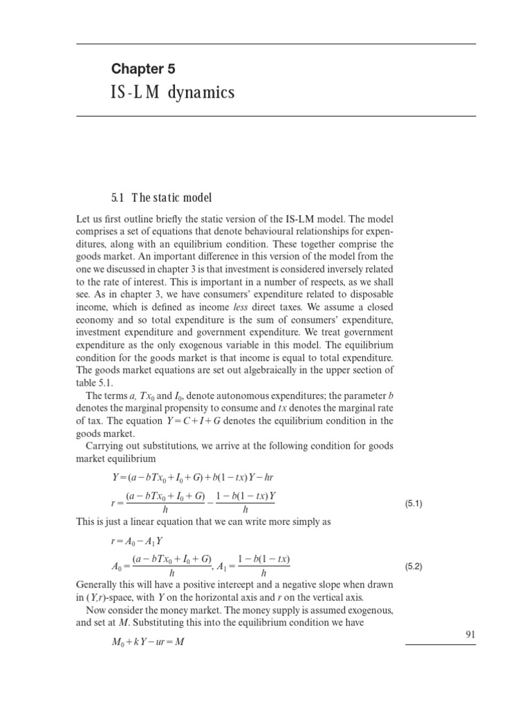 IS-LM Model | PDF | Economic Equilibrium | Interest