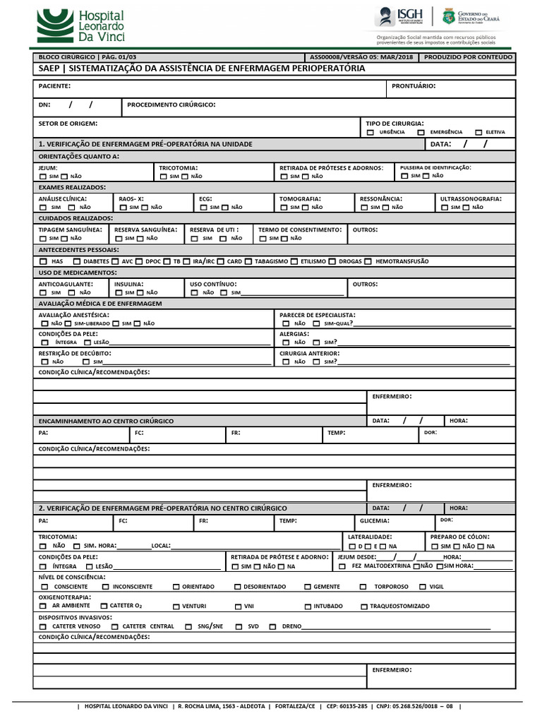 Instrumento Saep | PDF | Enfermagem | Especialidades médicas