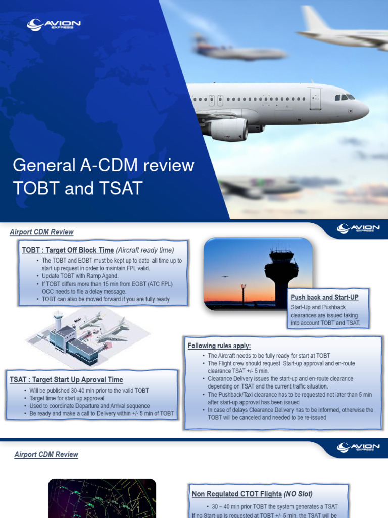 TOBT and TSAT in Airport Operations | PDF | Air Traffic Control ...