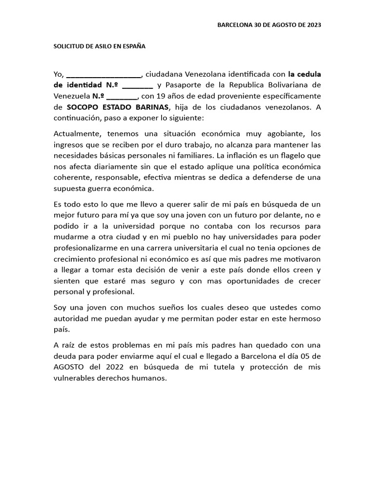 Solicitud de Asilo en España | PDF