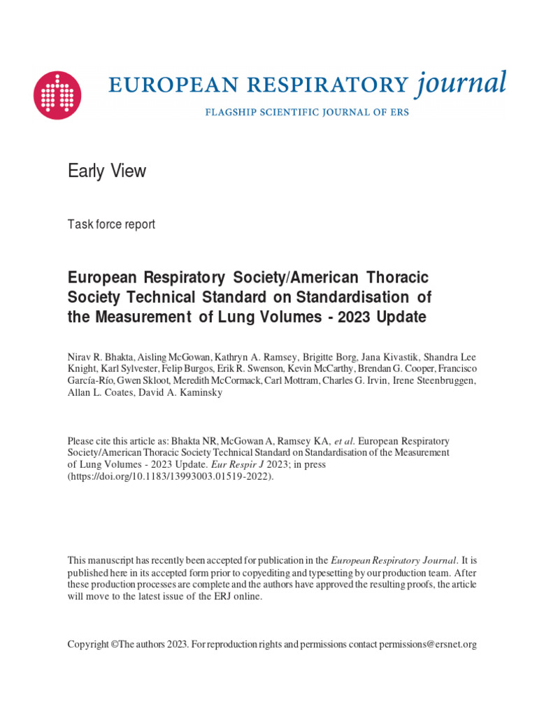 Ats Efr 2023 | PDF | Exhalation | Breathing