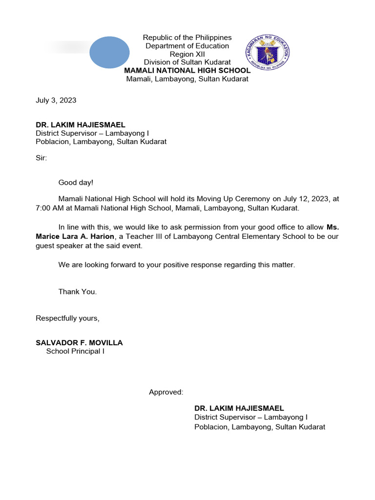 Request Letter For Speaker | PDF | Social Institutions