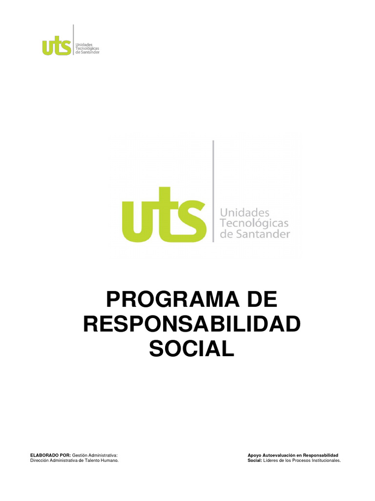 Programa de Responsabilidad Social | PDF | Responsabilidad social ...