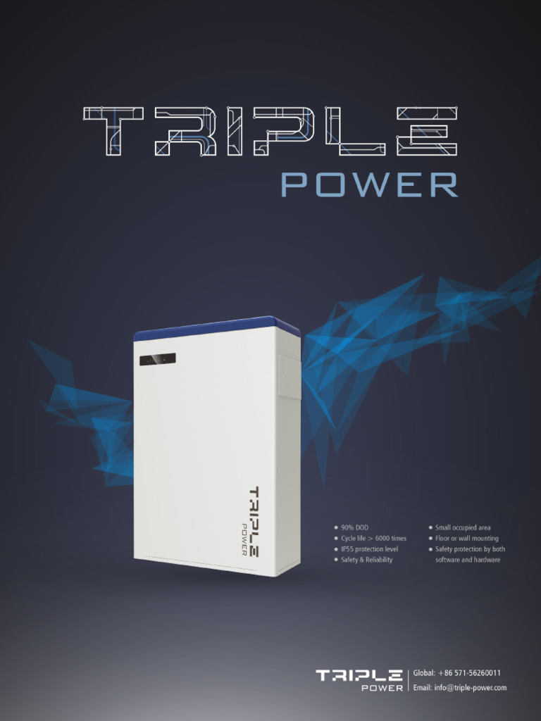 Solax Battery Triple Power Blue 5.811 | PDF | Lithium Ion Battery ...