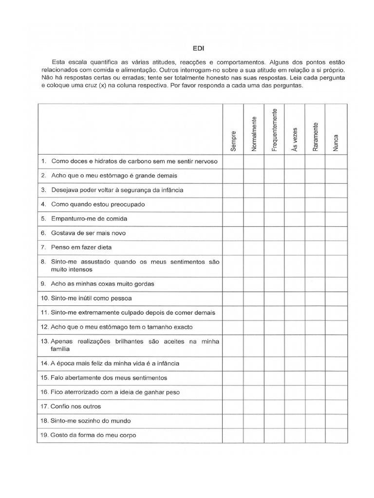 Escala EDI | PDF