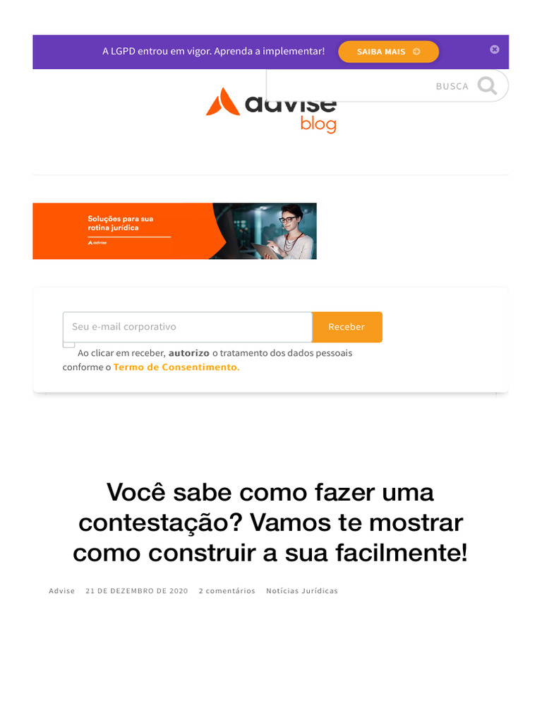 Como fazer uma contestação- aprenda a construir a sua facilmente | PDF ...