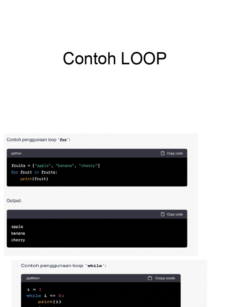 Contoh LOOP | PDF