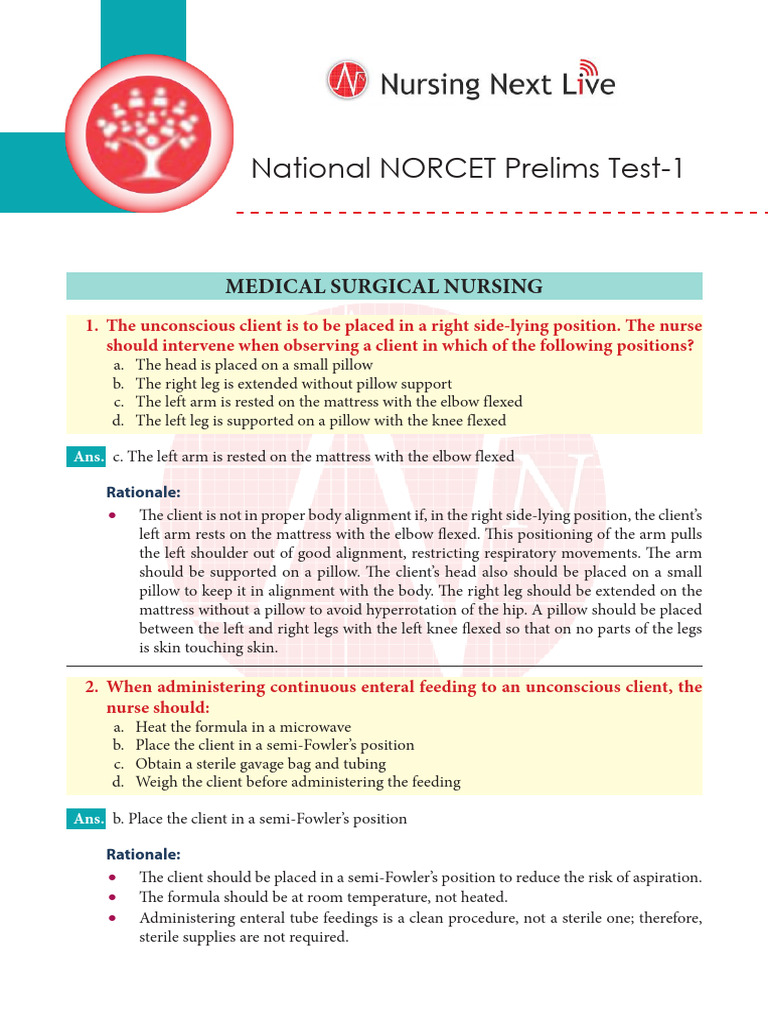 National NORCET Prelims Test-1 | PDF | Exhalation | Lung