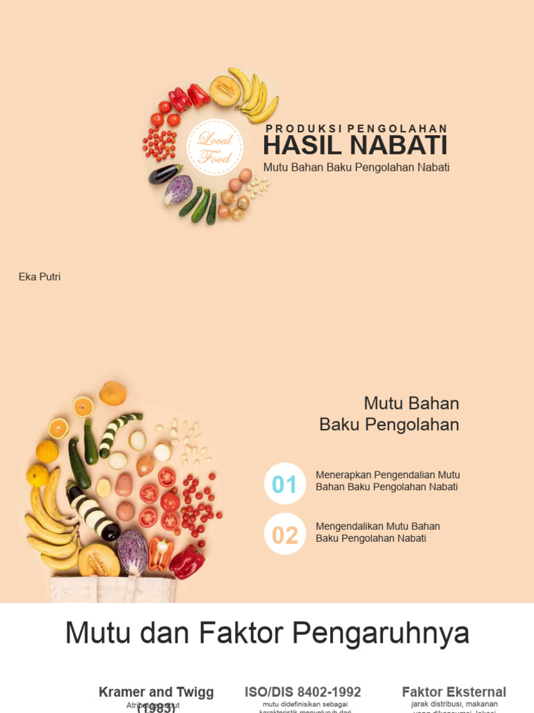 Local Food PowerPoint Templates | PDF